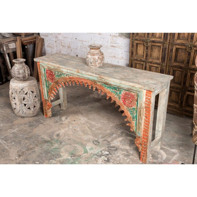 VINTAGE INDIAN CONSOLE - Chisel and Log