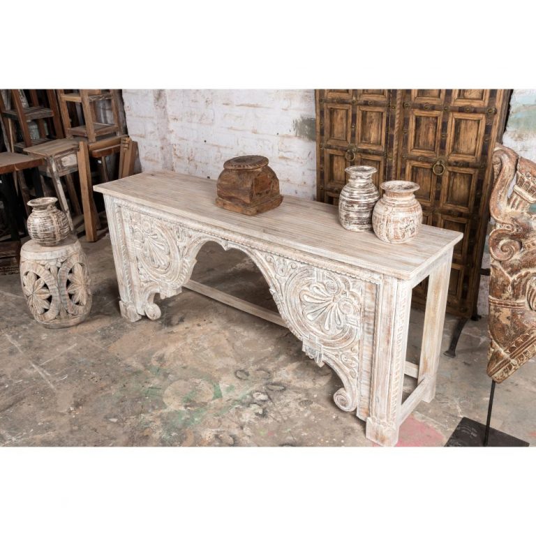 VINTAGE INDIAN CONSOLE - Chisel and Log