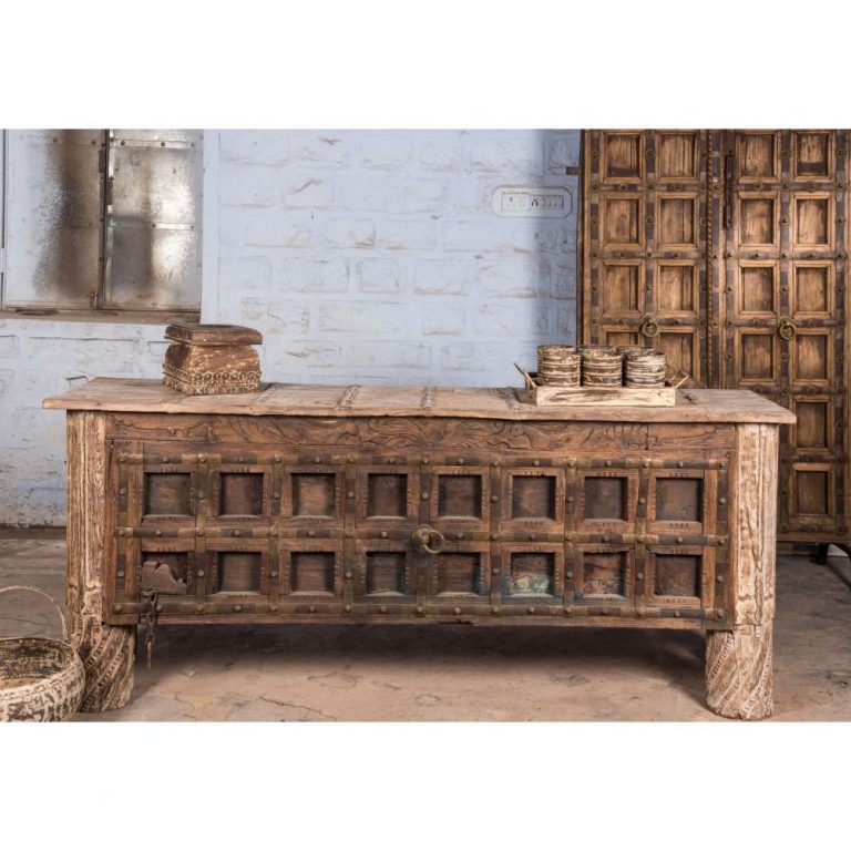 VINTAGE INDIAN CONSOLE - Chisel and Log