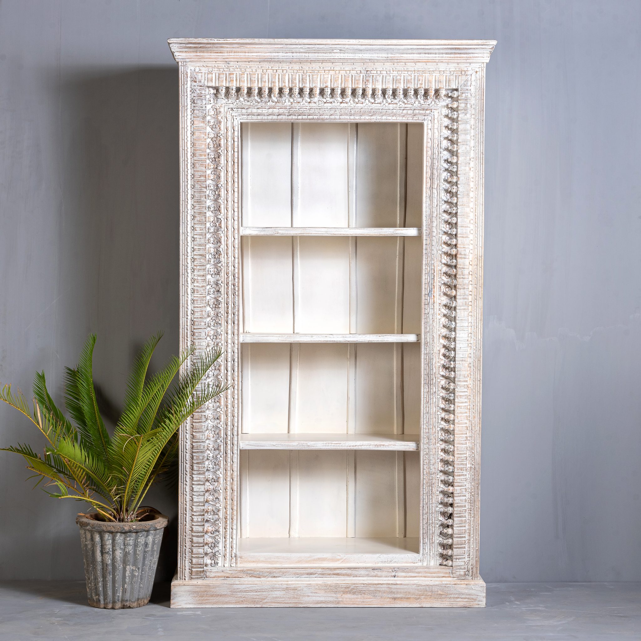 TRADITIONAL CARVED BOOKSHELF - Chisel and Log
