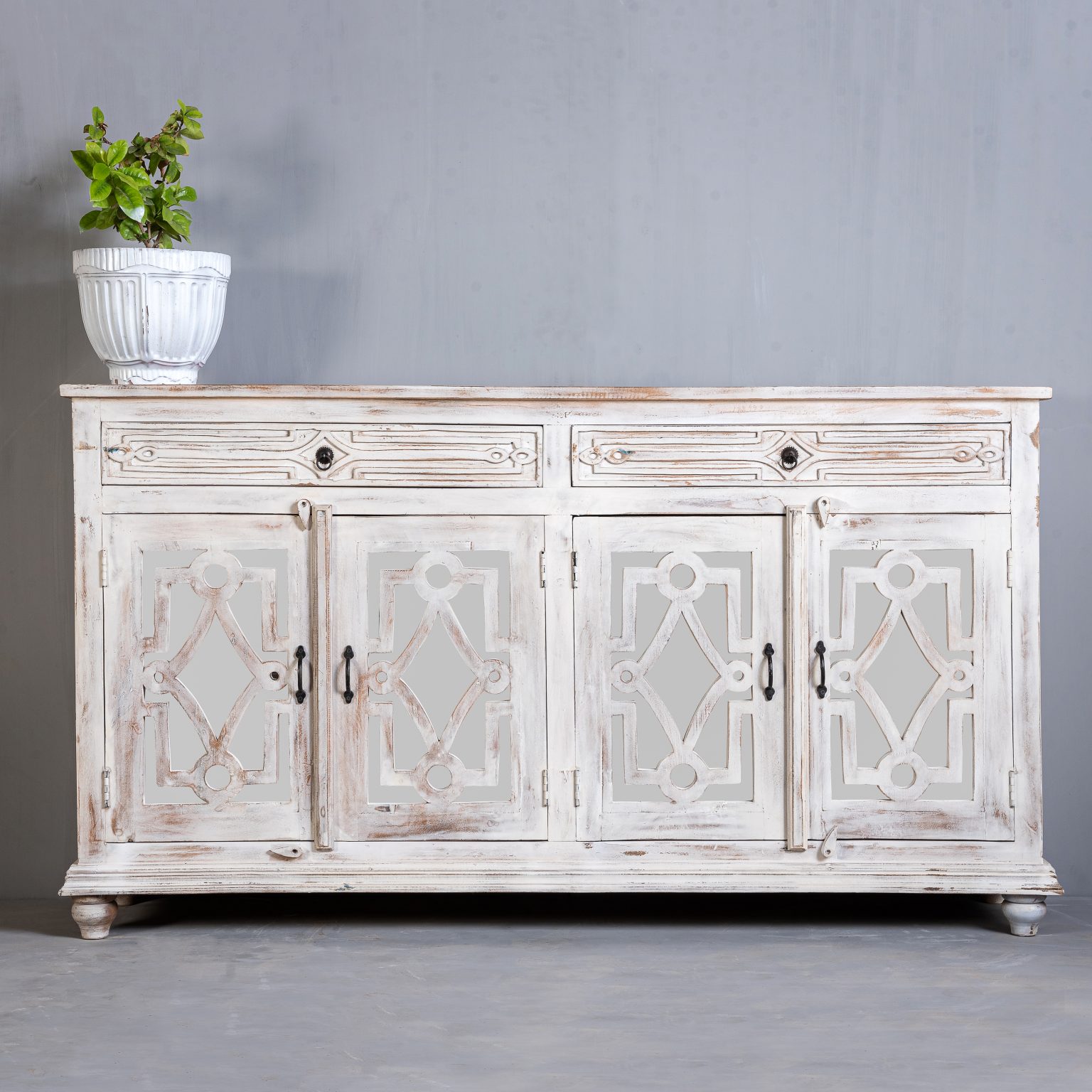 VINTAGE INDIAN SIDEBOARD - Chisel and Log