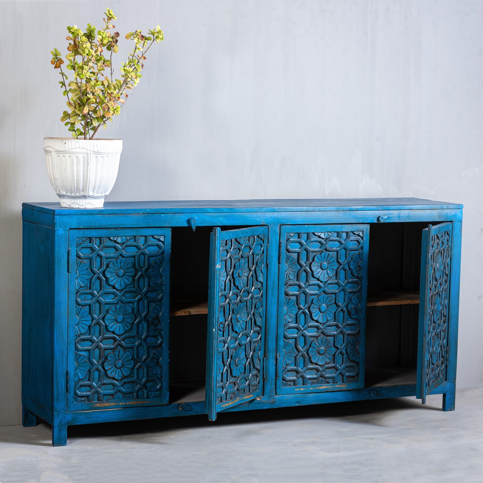 VINTAGE INDIAN SIDEBOARD - Chisel and Log