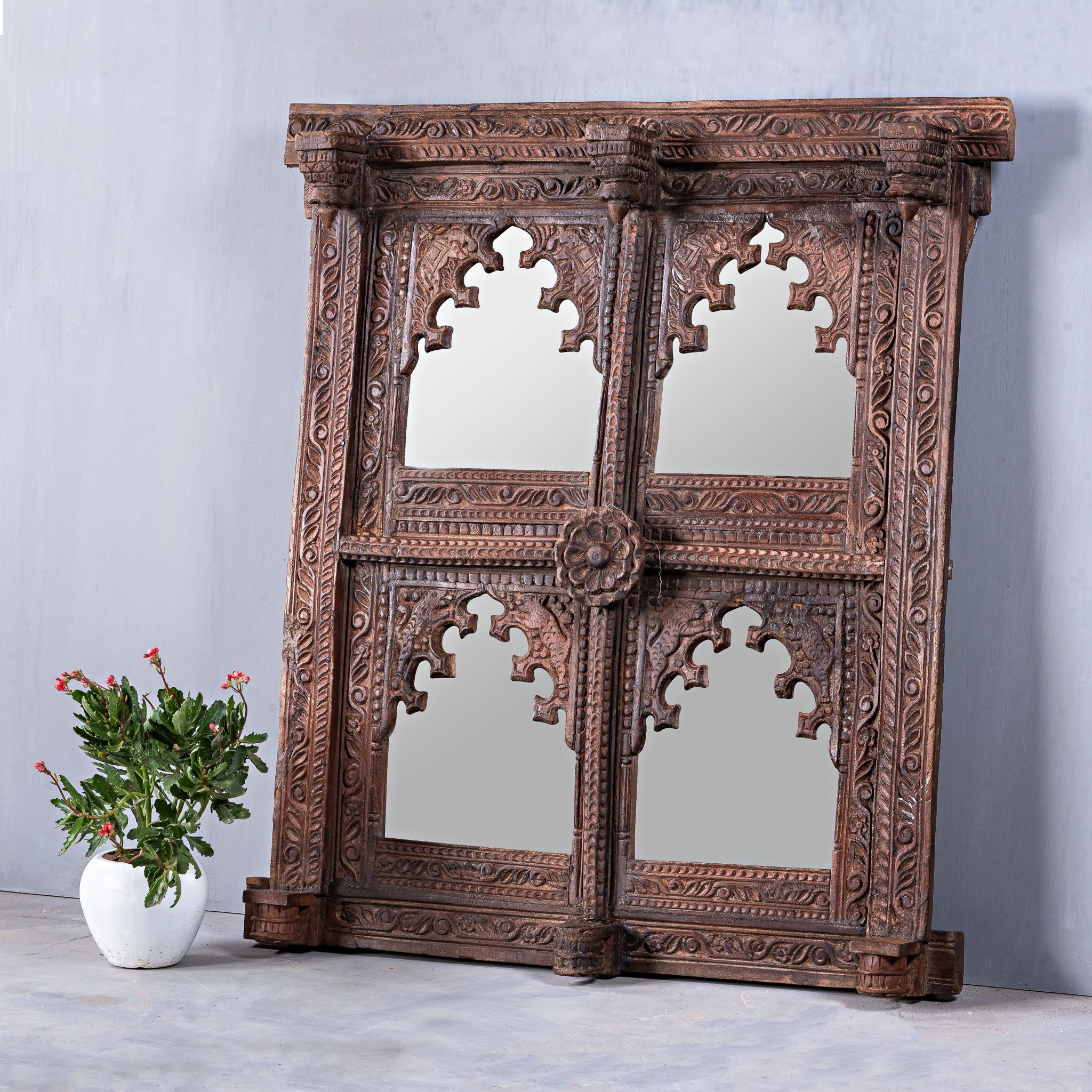 ANTIQUE WINDOW MIRROR - Chisel and Log