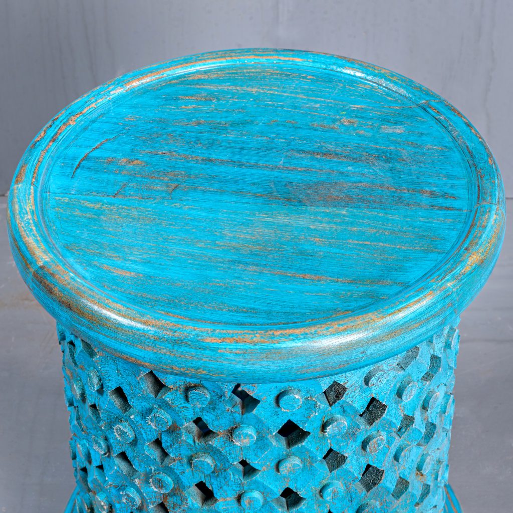 WHITEWASH CARVED INDIAN SWING - Chisel and Log