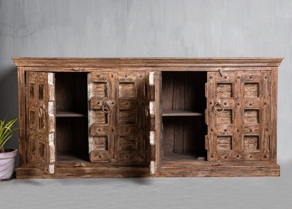 VINTAGE INDIAN SIDEBOARD - Chisel and Log