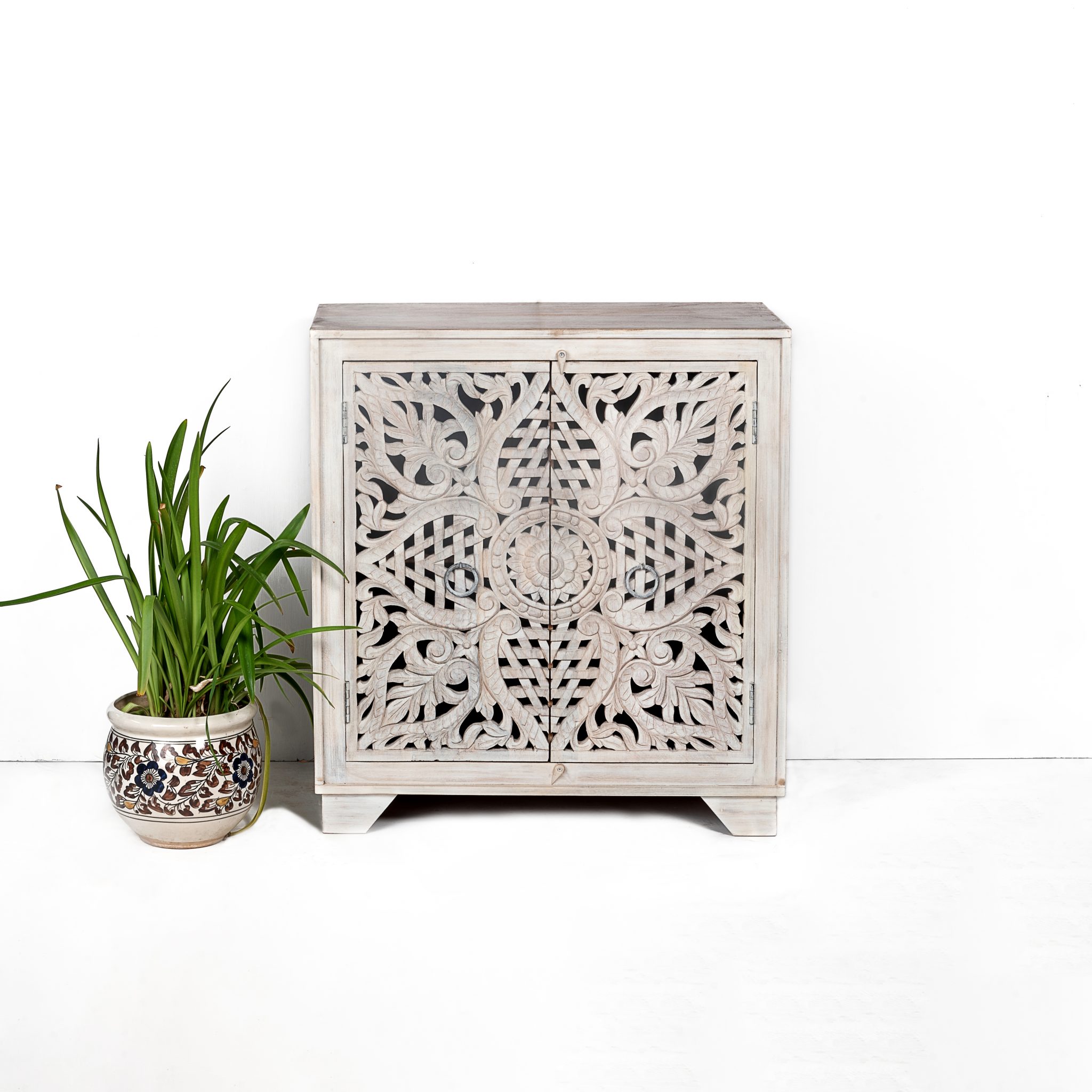 Carved Sideboard Two Door - Chisel and Log