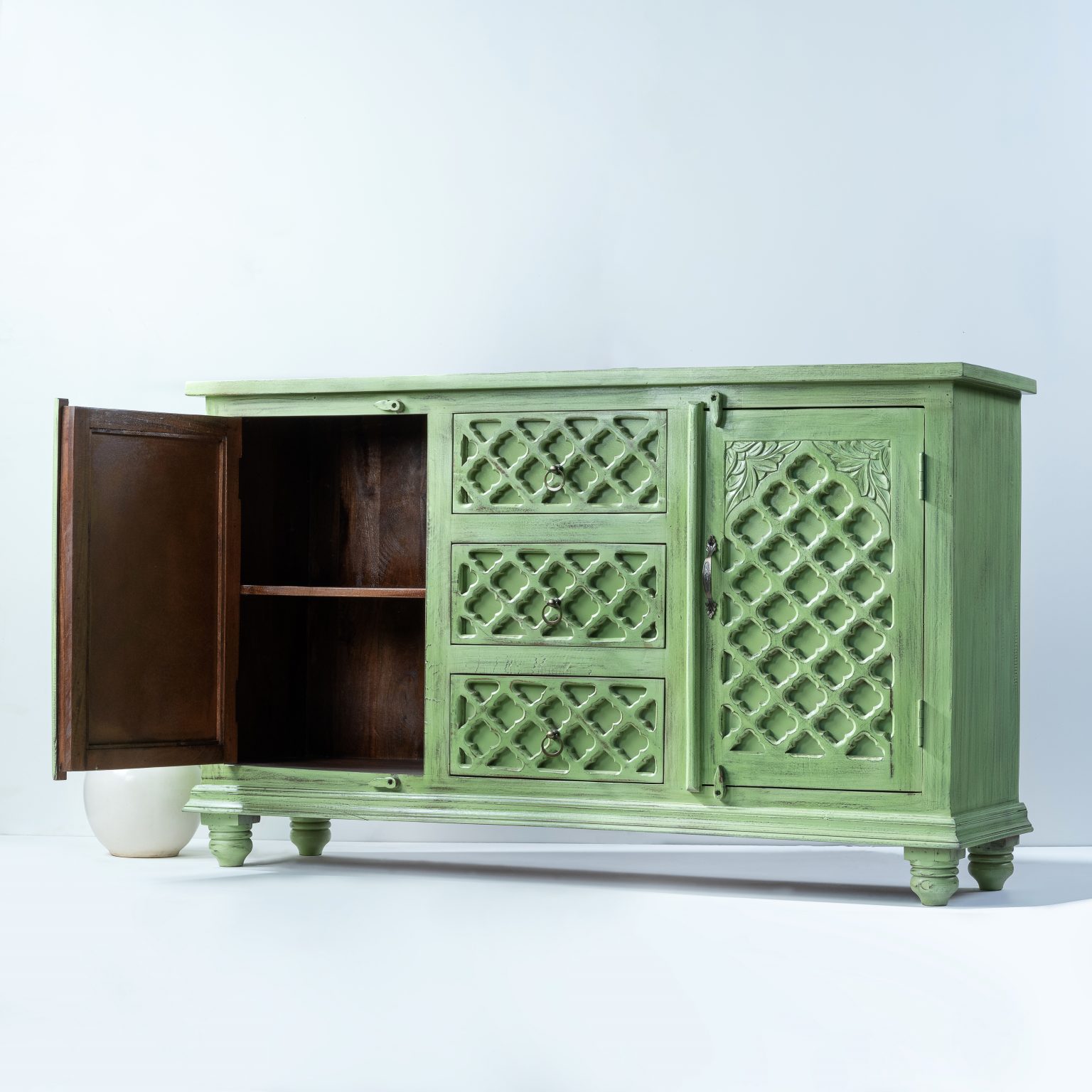 Light Green Sideboard - Chisel and Log