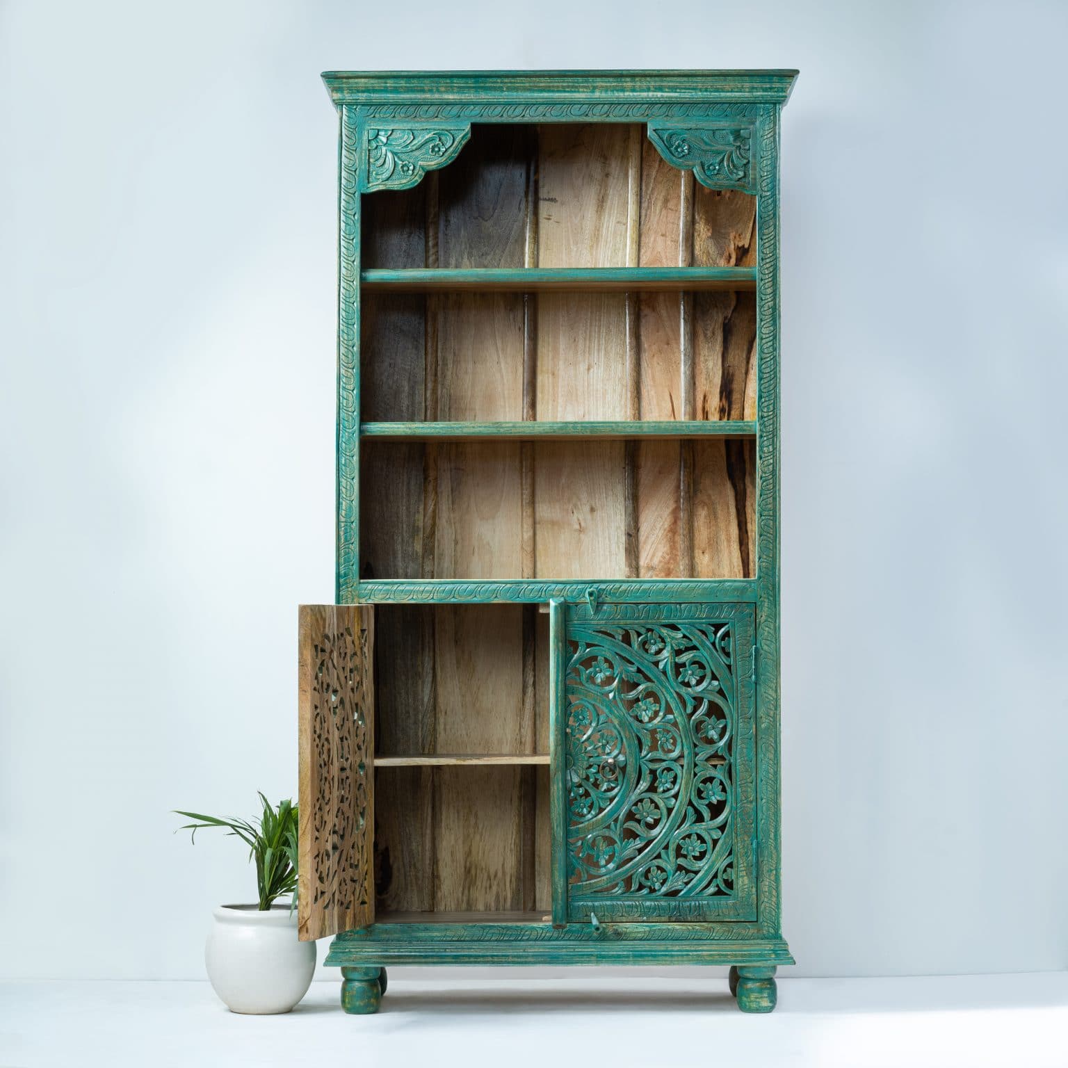Green Display Cupboard - Chisel and Log