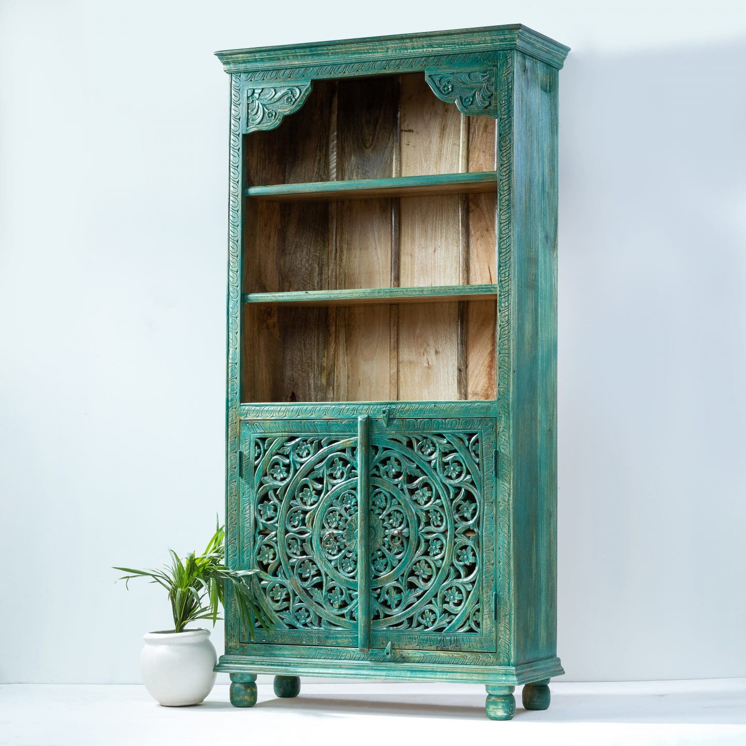 Green Display Cupboard - Chisel and Log