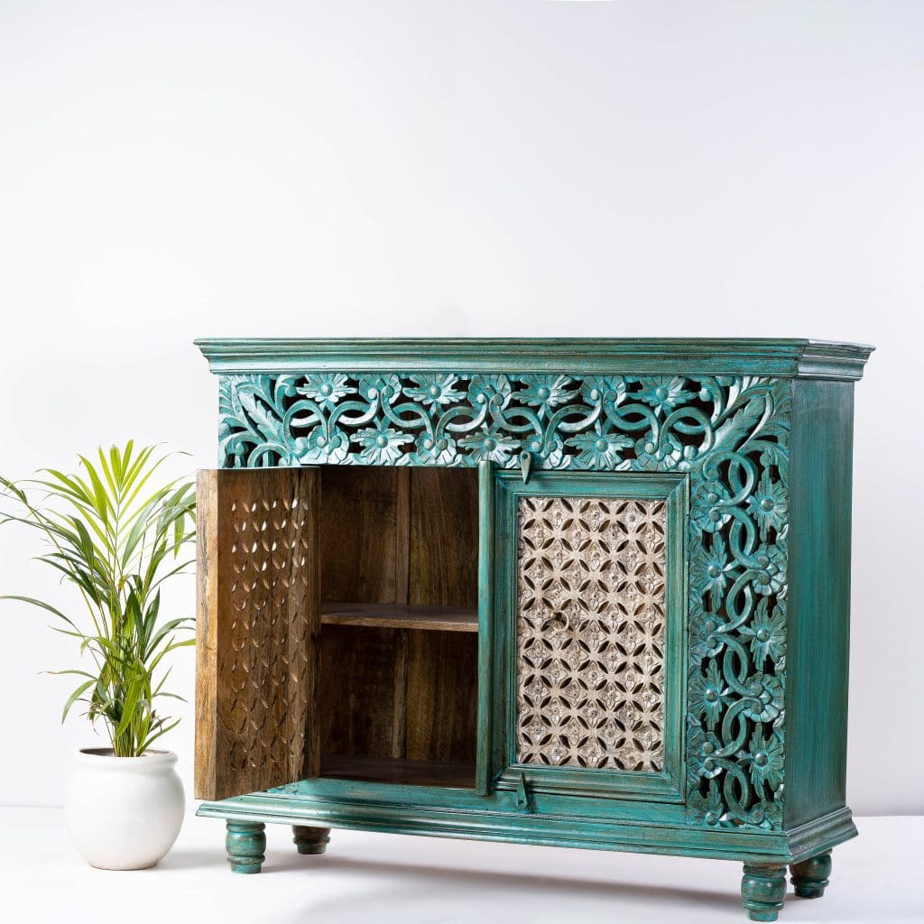 Antique Green Sideboard - Chisel and Log