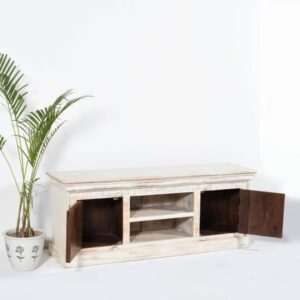 Hand Painted Tile TV Console - Chisel and Log