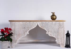 Carved Arch Console - Chisel and Log